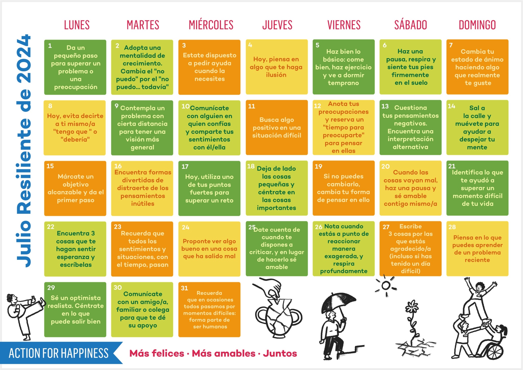 Calendario de la Felicidad: Julio 🧡 – GIST Chile
